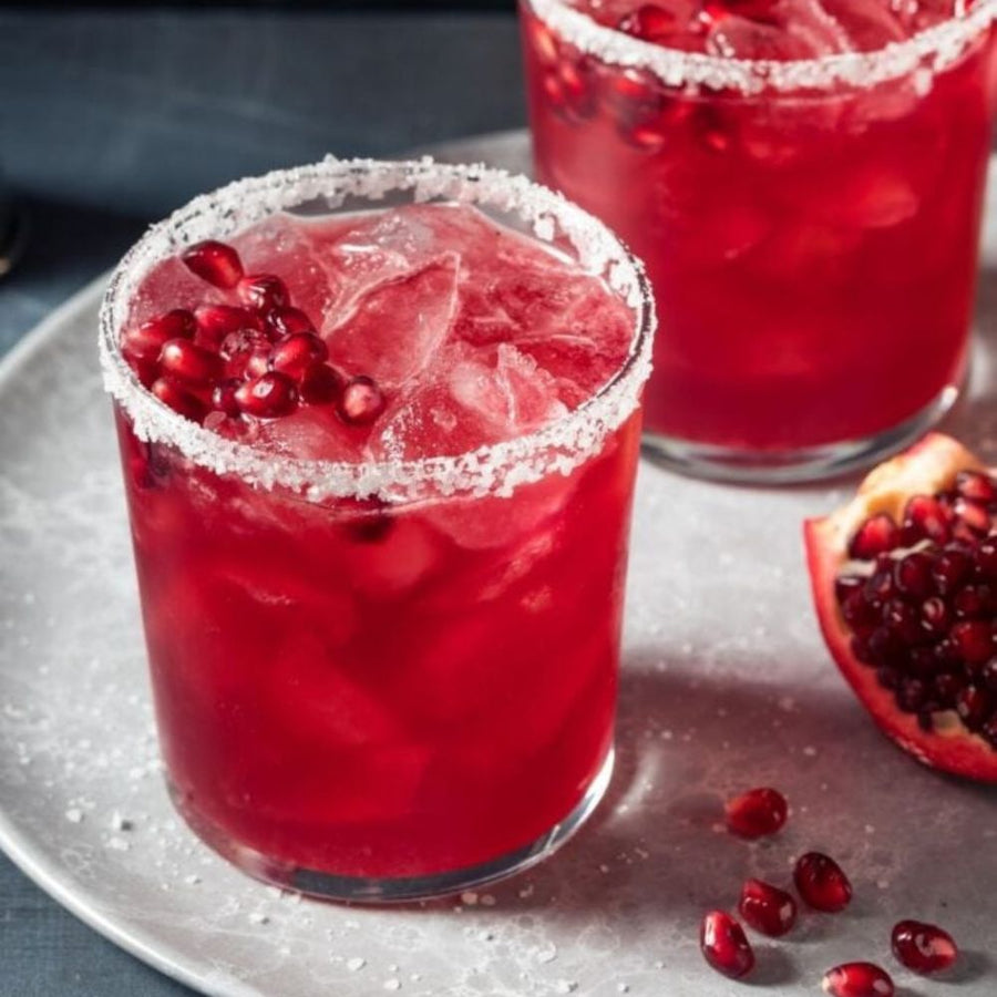 Berry POM POM Mocktail - Refreshing Drink with Pomegranate and Strawberry