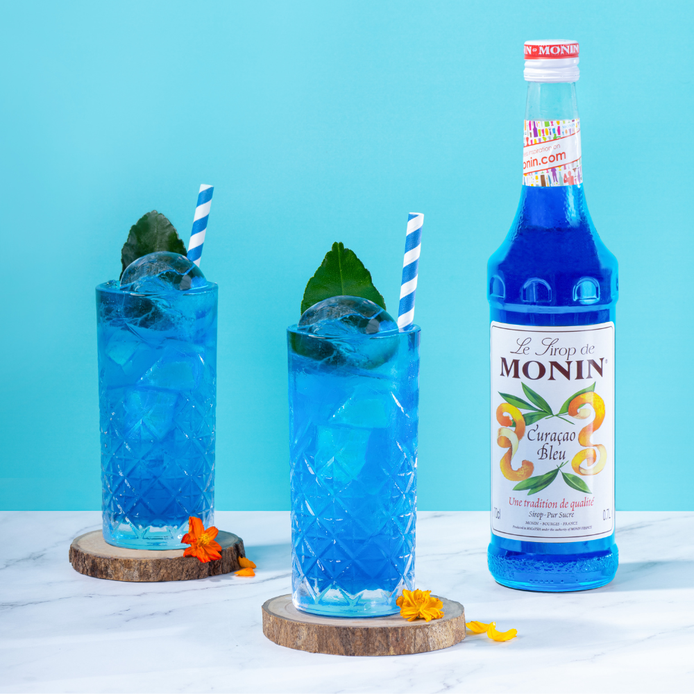 Citrusy Kaffir Lime Curacao Cocktail Recipe by Monin India