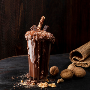 Delectable Roasted Hazelnut & Chocolate Shake by Monin